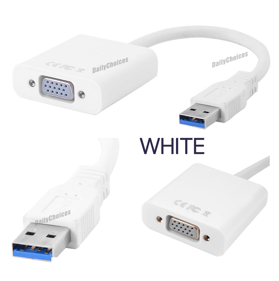 USB3.0 to VGA Video Graphic Card Display External Cable Adapter for Win ...